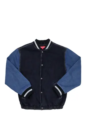 Supreme Denim Varsity Jacket - Black