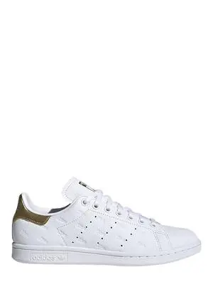 Adidas Stan Smith Embossed Logo Sneakers - Cloud White/gold Metallic