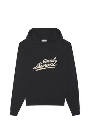 Saint Laurent 50s Signature Hoodie - Black