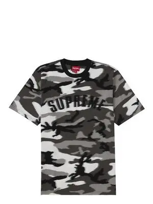 Supreme Intarsia Camo Short Sleeve Top - Snow Camo