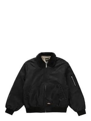 Supreme Fur Collar Bomber Jacket - Black