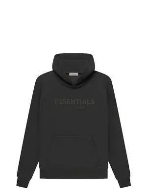 Fear Of God Essentials Waffle Raglan Hoodie Off Black