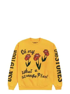 CACTUS PLANT FLEA MARKET Rolling Stones Crewneck Sweatshirt - Gold