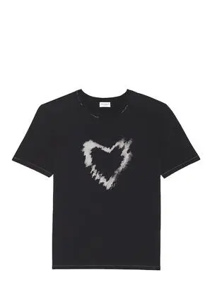 Saint Laurent Heart T-shirt - Black
