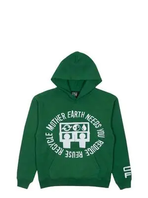 CACTUS PLANT FLEA MARKET Reduce Reuse Recycle Ecolife Hooded Pullover - Green