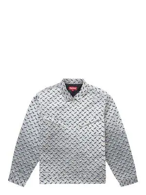 Supreme Diamond Plate Work Jacket White