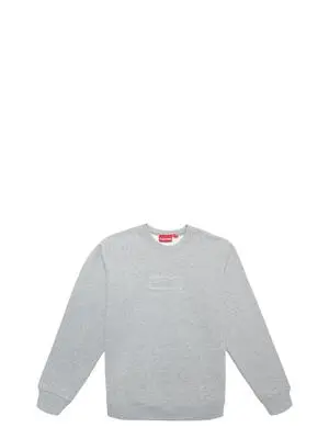 Supreme Cutout Logo Crewneck Sweatshirt - Heather Grey