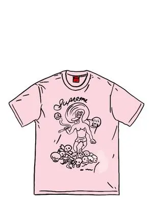 Supreme Daniel Johnston Kill Em All Tee Shirt - Light Pink