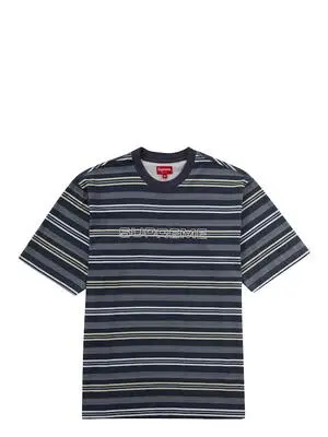 Supreme Dash Stripe Short Sleeve Top Navy Blue