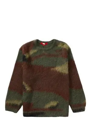 Supreme Junya Watanabe Cdg Brushed Camo Sweater - Olive