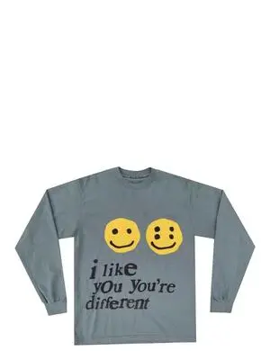 CACTUS PLANT FLEA MARKET I Like You You're Different Long Sleeve Tee Shirt - Grey