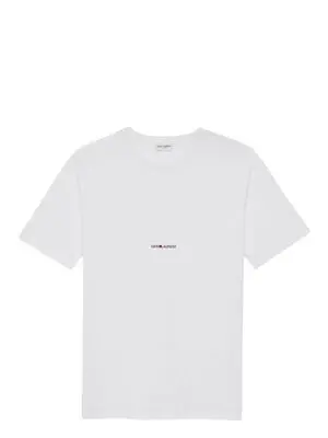 Saint Laurent Logo Rive Gauche T-shirt - White/black