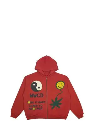 CACTUS PLANT FLEA MARKET Earth First Zip Hoodie - Red