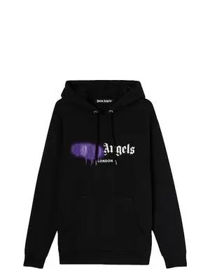 Palm Angels London Sprayed Hoodie - Black/purple