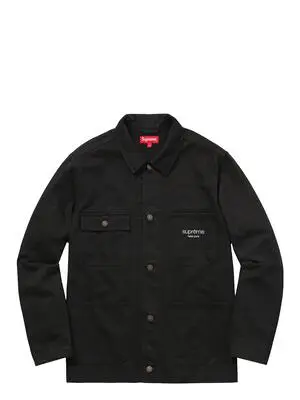 Supreme Denim Chore Coat - Black