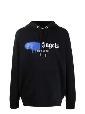 Palm Angels New York Sprayed Logo Sweatshirt - Black
