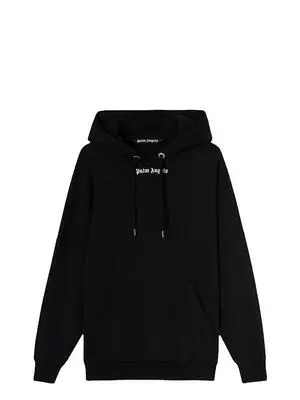Palm Angels Logo Hooded Sweatshirt - Black/white