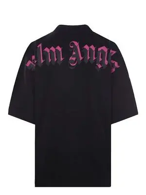 Palm Angels Oversized Double Logo T-shirt - Black
