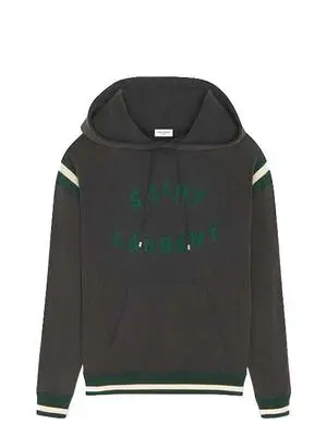 Saint Laurent Logo Hoodie - Black/green