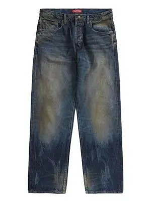 Supreme Distressed Loose Fit Selvedge Jean - Washed Blue