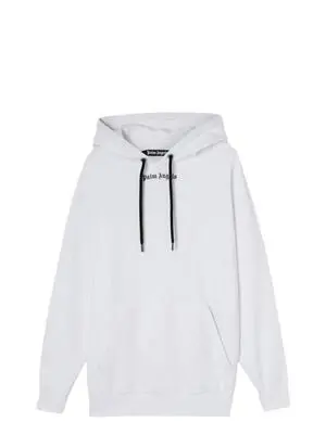 Palm Angels Logo Hooded Sweatshirt - White/black