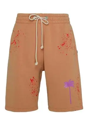 Palm Angels Palm Logo Sweatshorts - Camel