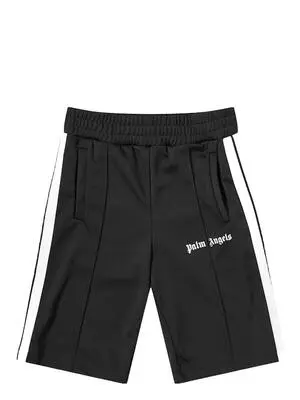 Palm Angels Logo Print Track Shorts - Black
