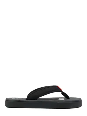 Palm Angels Logo Tag Flip Flops - Black/white