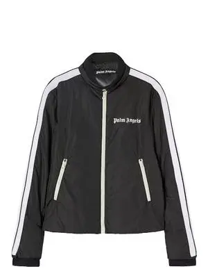 Palm Angels Lightweight Puffer Track Jacket - Black/white