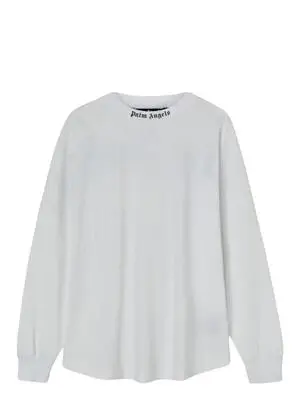Palm Angels Long Logo T-shirt - White/black