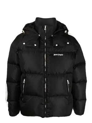 Palm Angels Logo-print Padded Jacket - Black