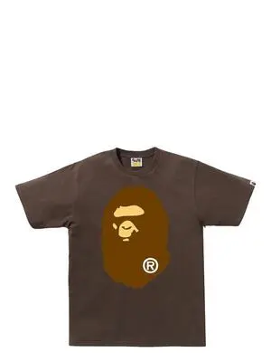 A BATHING APE Big Ape Head Tee Shirt - Brown