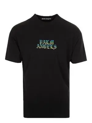 Palm Angels Hue Gothic Logo T-shirt - Black