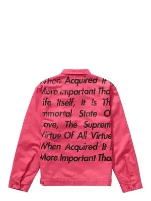 Supreme Junya Watanabe Cdg Printed Work Jacket - Bright Pink