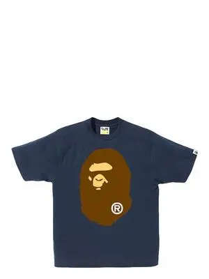 A BATHING APE Big Ape Head Tee Shirt - Navy Blue