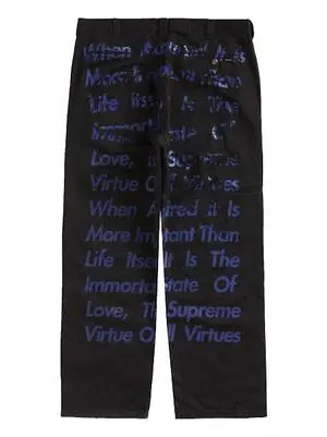 Supreme Junya Watanabe Cdg Printed Work Pant - Black