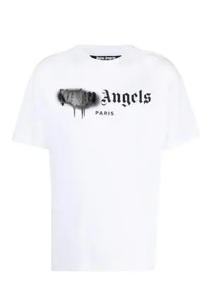 Palm Angels Paris Sprayed Logo T-shirt - White