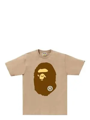 A BATHING APE Big Ape Head Tee Shirt - Beige