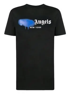 Palm Angels New York Sprayed Logo T-shirt - Black