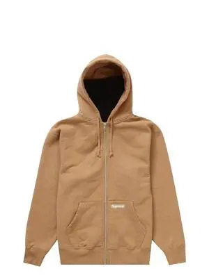 Supreme Double Hood Facemask Zip Up Hooded Sweatshirt Light Brown