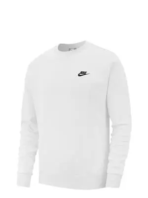 Nike Sportswear Club Fleece Crewneck Sweatshirt - White/black