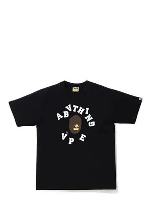 A BATHING APE Broken College Tee Shirt - Black