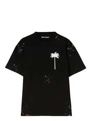 Palm Angels Palm Tree Painted T-shirt - 1001 Black/white