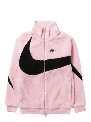 Nike Sportswear Big Swoosh Reversible Boa Jacket - Soft Pink/black