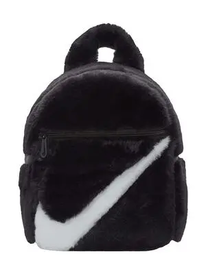 Nike Sportswear Futura 365 Faux Fur Mini Backpack - Black/white