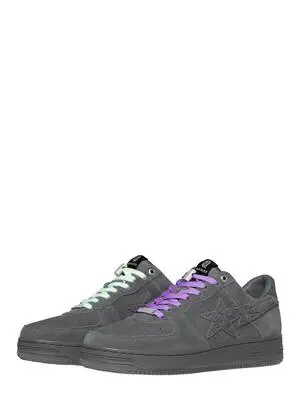 BAPE BAPE BLACK Label Bape Sta Sneakers Dark Grey/purple/green