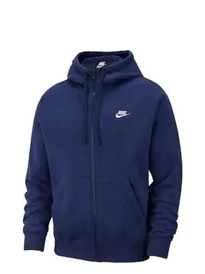 Nike Nike Sportswear Club Fleece Full-Zip Hoodie Midnight Navy Blue/white
