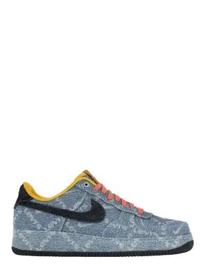 Nike Air Force 1 Low Levi's Exclusive Denim Sneakers - Light Denim/dark Denim/black