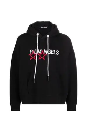 Palm Angels Racing Stars Logo Hoodie - Black/white/red