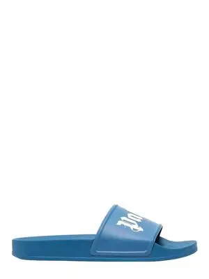 Palm Angels Pool Slides - Sky Blue/white